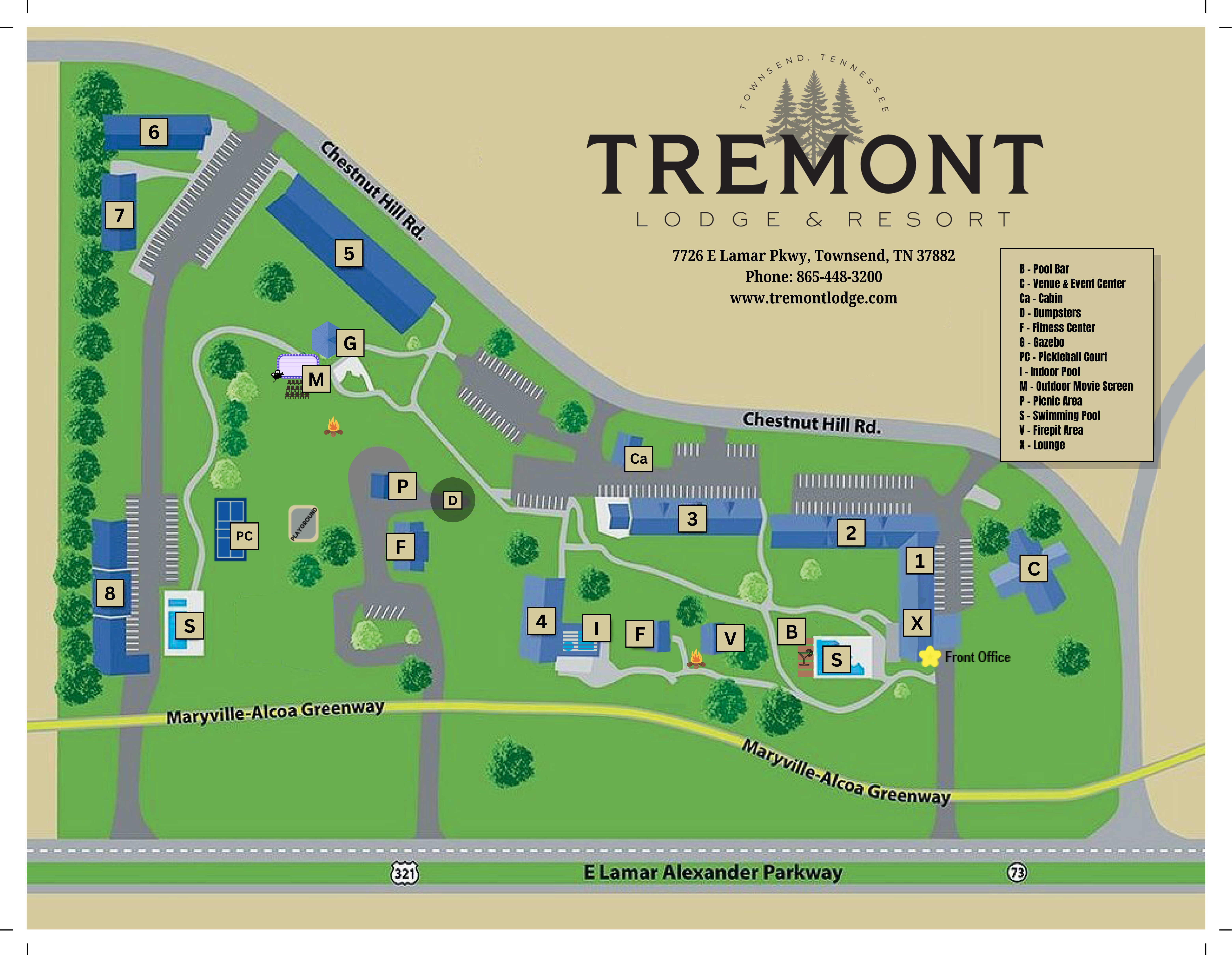 Tremont Guide Map